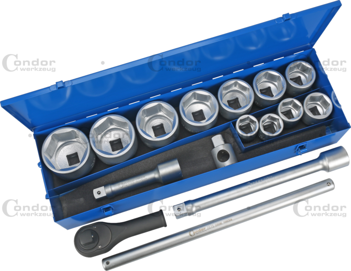 Socket Set 1" 16 pcs from 36-80mm - CONDOR [ PRA 1116 ] – The German Tool Connection Limited