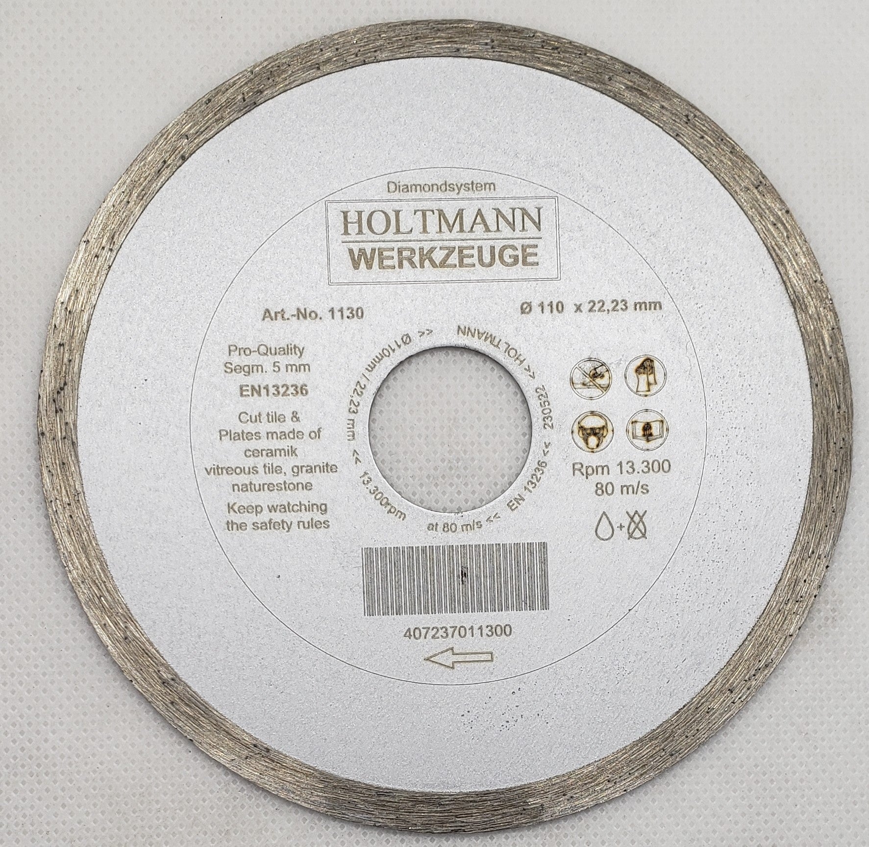 UNI LINE Diamond Blade ECONOMY for Tile, thin Granite, Ceramic, Clay-T ...