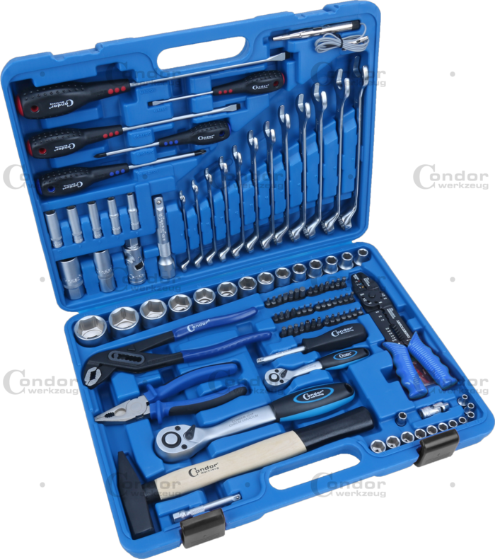 Tool Set in Plasticl Case 105 pcs CHROM VANADIUM CONDOR - CONDOR [ PRA ...