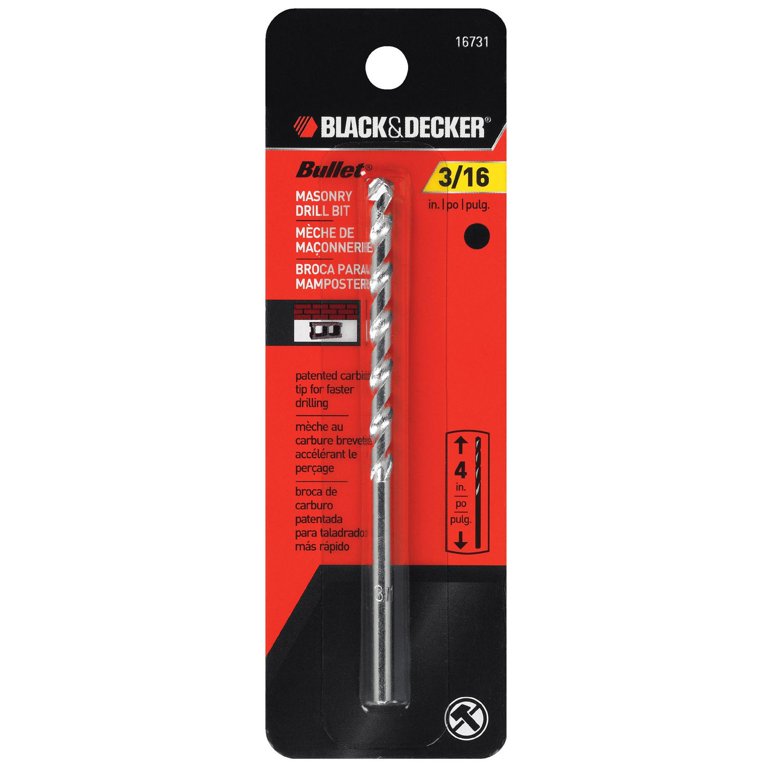 3/16" Concrete Bit (Black and Decker) - [ XBD CONC BIT 3/16 ] – The ...