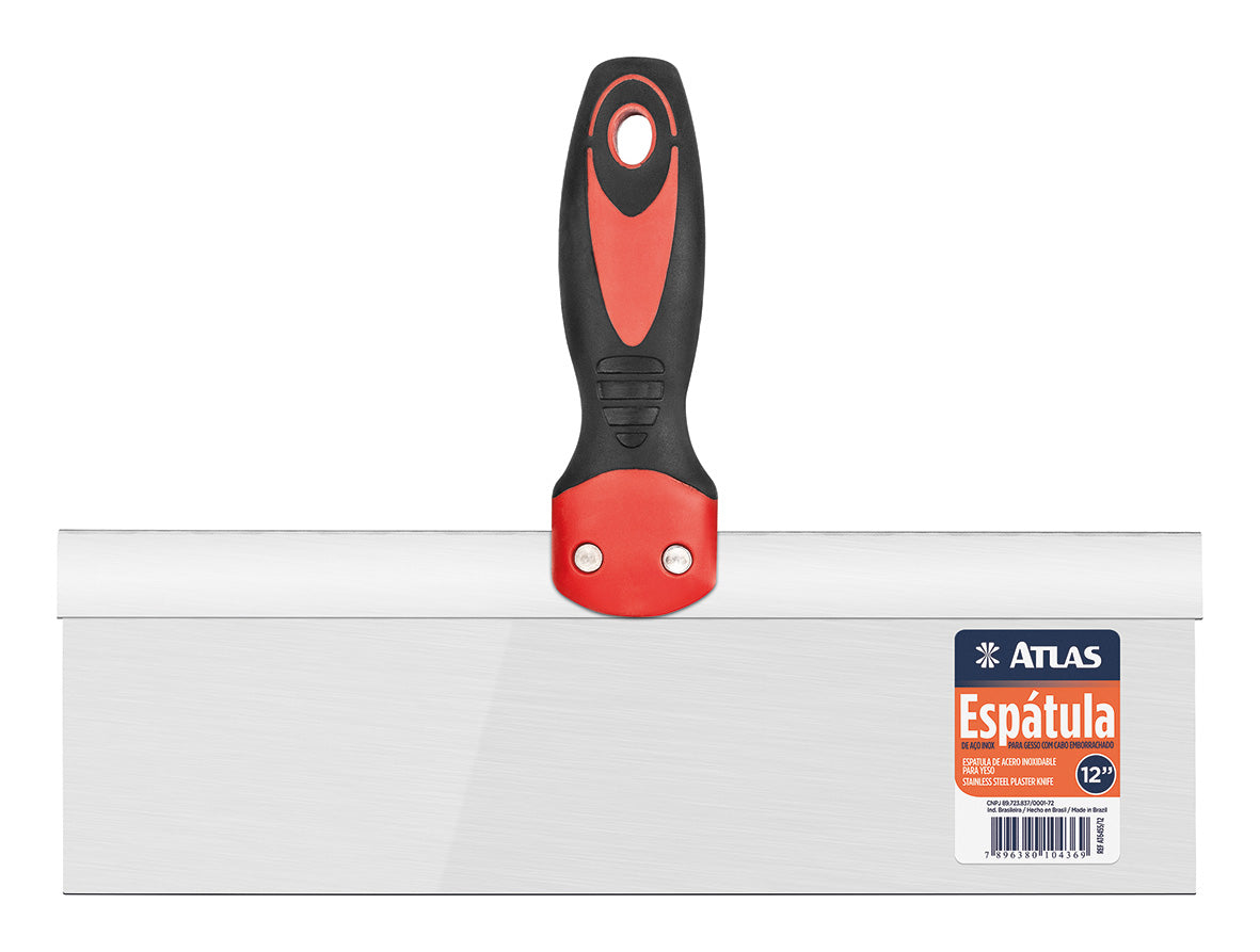 12" DRYWALL Scraper, rectangular, STAINLESS STEEL, Super Resistant, Co ...