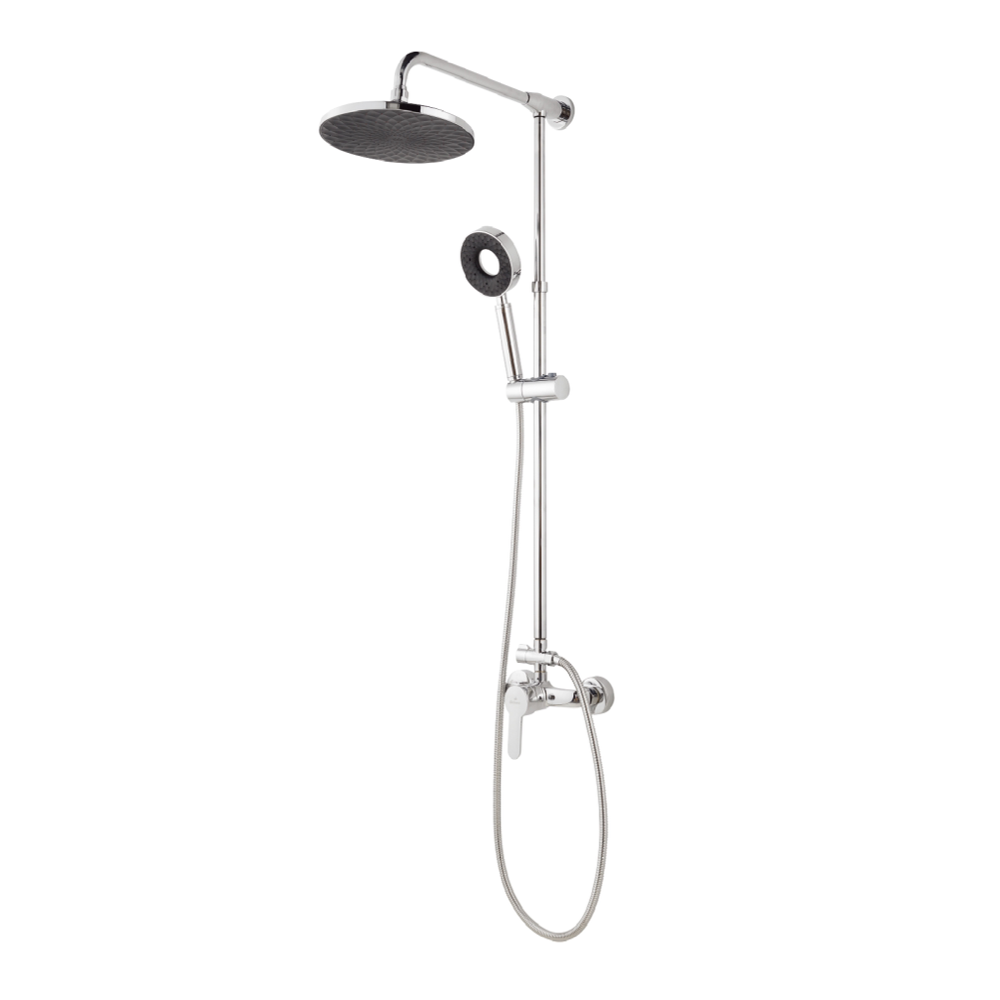 Complete Shower Set Chrome/Black ADJUSTABLE 71-125cm - GRIVEN [ GRI GV ...